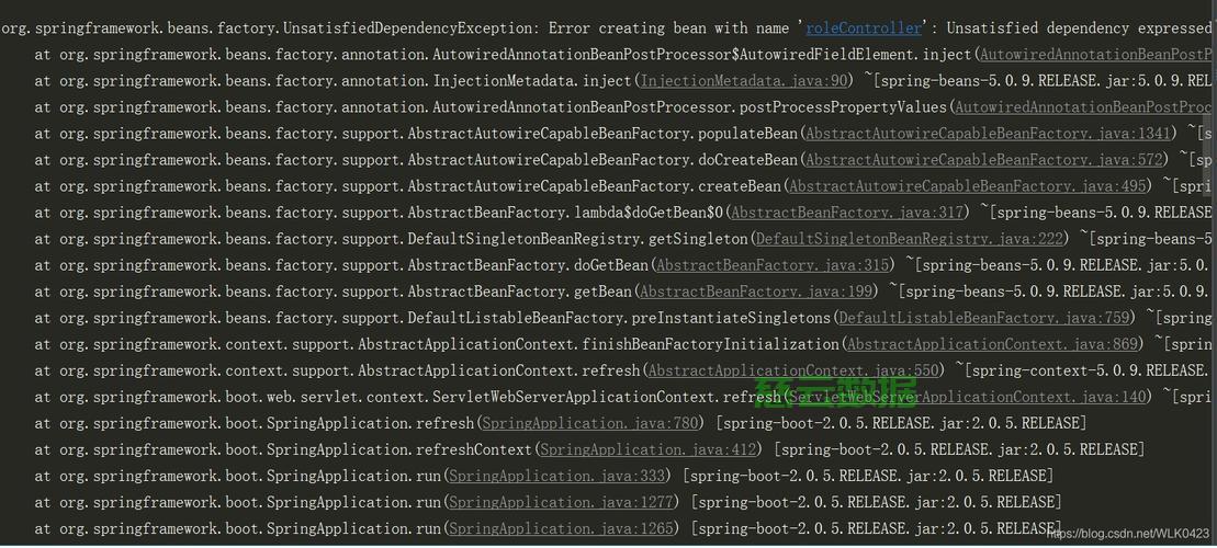 异常:org Springframework Beans Factory Unsatisfieddependencyexception Error Creating Bean With